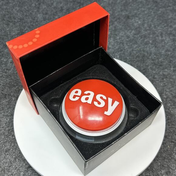 Office | Staples Easy Button Original Desk Toy Novelty Red White Office ...